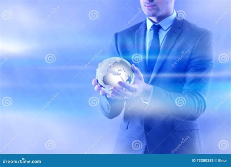The Businessman In Globalisation Global Business Concept Stock Image