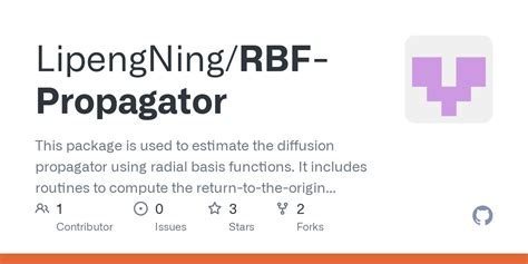 GitHub LipengNing RBF Propagator This Package Is Used To Estimate The Diffusion Propagator