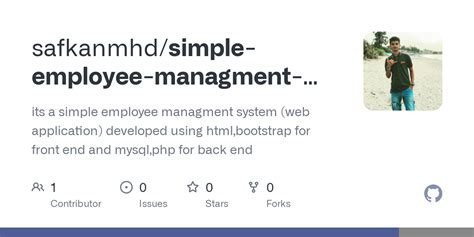 Github Safkanmhd Simple Employee Managment System Test Its A Simple