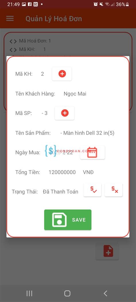 dự án một fpoly app quản lý cửa hàng csdl sqlite báo cáo android