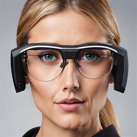 Create A High Resolution Image Of Futuristic Smart Glasses By