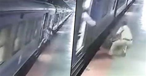 Kerala Rpf Official Saves Girl From Being Crushed Under Moving Train