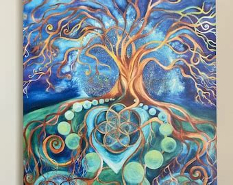 Tree Of Life Spring Canvas Print Etsy