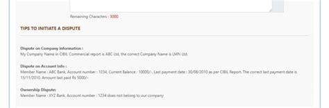 7 Commercial Cibil Report Commercial Cibil Dispute Format Naskar Financial Services