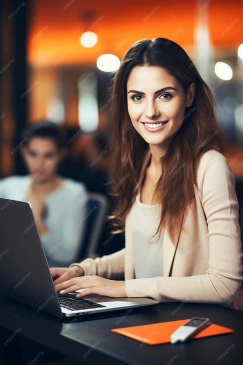 Premium Ai Image Portrait Of Female It Developer Smiling At Camera