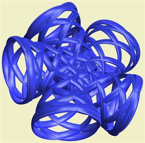 5 tori or 3d lissajous figures 5個の輪環 りんかん または立体 りったい リサージュ図形 ずけい