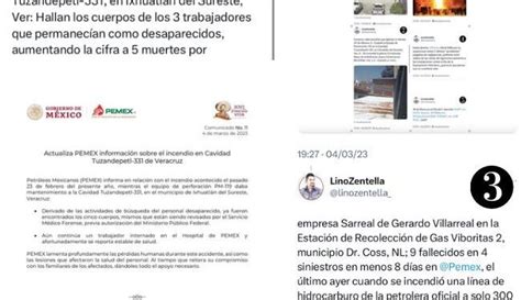 CONFIRMA PEMEX HALLAZGO DE 3 CUERPOS DE TRABAJADORES DESAPARECIDOS EN