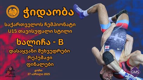 Mat B U15 ფინალური ბლოკი საქართველოს ჩემპიონატი თავისუფალი ჭიდაობა Youtube