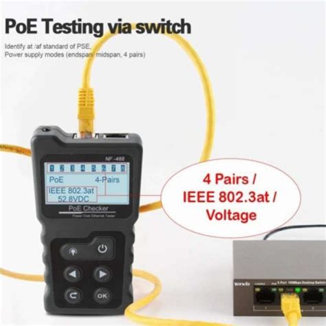 Promo Poe Tester Inline Nf 488 Tester Power For Power Over Ethernet Rj455 Diskon 23 Di Seller
