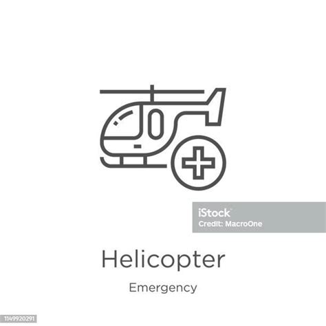 直升機圖示向量從緊急收集細線直升機輪廓圖示向量插圖輪廓 細線直升機圖示的網站設計和移動 應用程式開發向量圖形及更多剪裁圖圖片 Istock