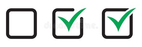 Checkbox Set With Blank And Checked Checkbox Vector Icon Stock Vector Illustration Of Right