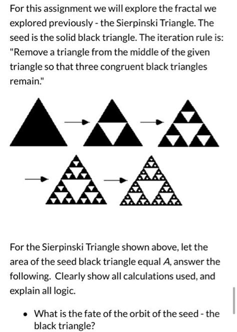 Solved For This Assignment We Will Explore The Fractal We Chegg