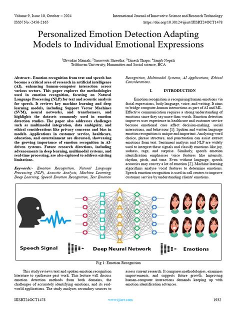 Personalized Emotion Detection Adapting Models To Individual Emotional