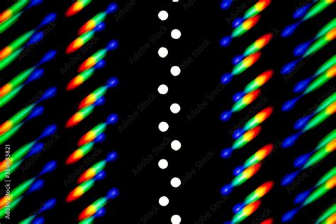 Photo Of A Diffraction Pattern From A Line Of Leds Image Was Obtained