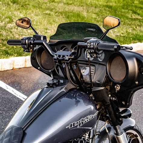 La Choppers Valley Handlebars For Harley Models Gloss Black La 7332