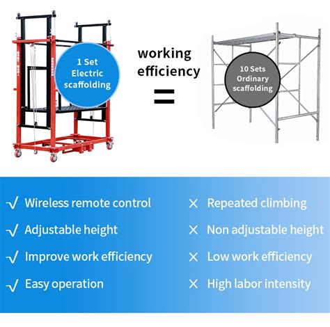 electric scaffolding 500kg scaffolding multiple models foldable