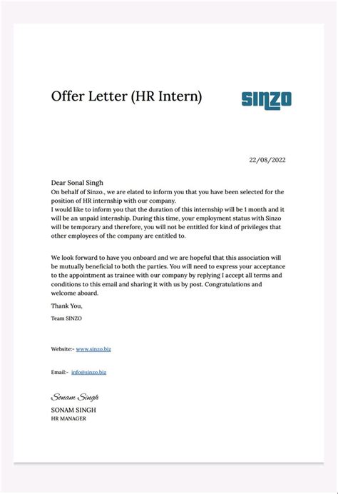 sonal singh parmar on linkedin hiring hrintern internship sinzo