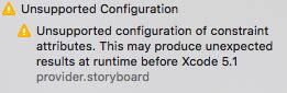 Ios Xcode Storyboard Warning Not Providing Context Unsupported