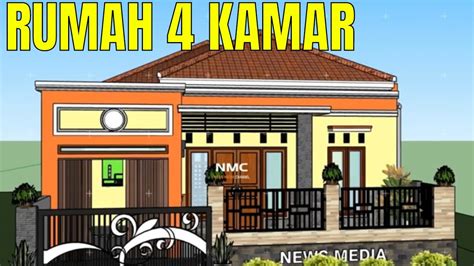 Rumah Minimalis Modern 1 Lantai 4 Kamar Tidur Denah 8x19 Meter MODERN