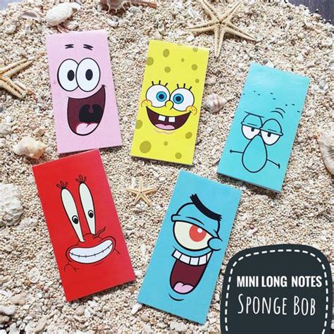 Jual Spongebob Mini Long Notes Buku Catatan Tulis Notebook Notepad