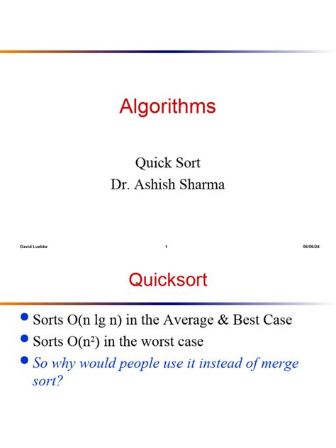 04 Quick Sort Pdf Algorithms Mathematical Logic