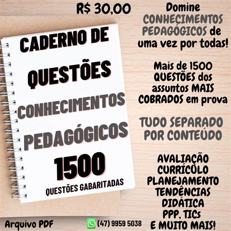 Apostila 1500 QuestÕes Conhecimentos PedagÓgicos BÔnus Pedagogi