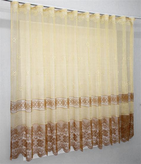 Тюль сітка висотою 1 5м Juli колір карамельний з світло коричневим