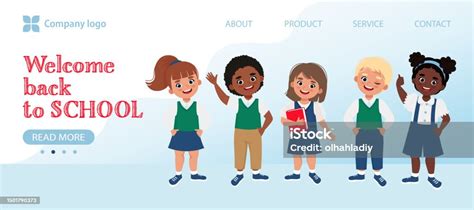 학교 아이들과 함께 학교 배너에 다시 오신 것을 환영합니다 플랫 스타일의 벡터 그림 달리기에 대한 스톡 벡터 아트 및 기타 이미지 달리기 아이 운동장 Istock