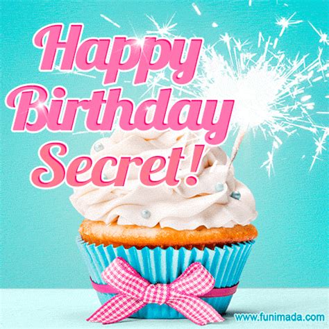Happy Birthday Secret Elegang Sparkling Cupcake  Image