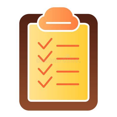Checklist Flat Icon Checkboard Color Icons In Trendy Flat Style Stock