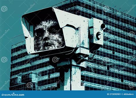 Digital Glitch Effect On A Surveillance Camera With The Footage Being
