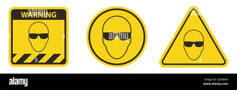 Wear Safety Glasses Isolated On White Background Stock Vector Image