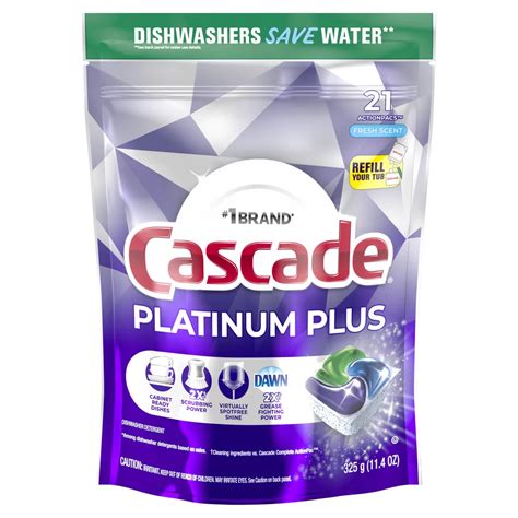 Cascade Platinum Actionpacs Dishwasher Detergent Pods Fresh Shop