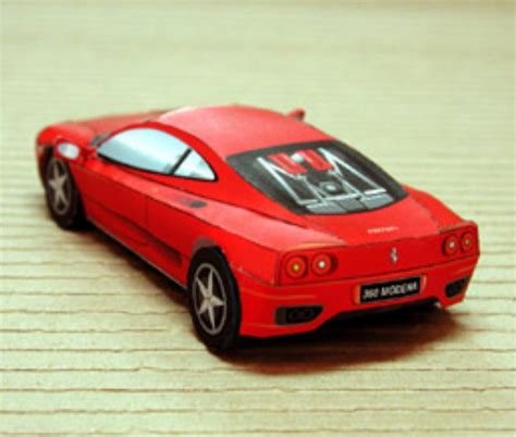 Papercraft Kit Ferrari 360 Modena Car 3d Paper Model Crafting Kit Pdf