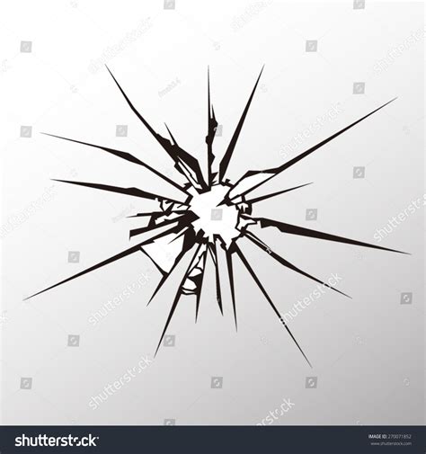 Broken Glass Vector Ilustration Stock Vector Royalty Free 270071852