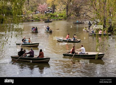 Row Boats On The Lake Central Park NYC Stock Photo Alamy