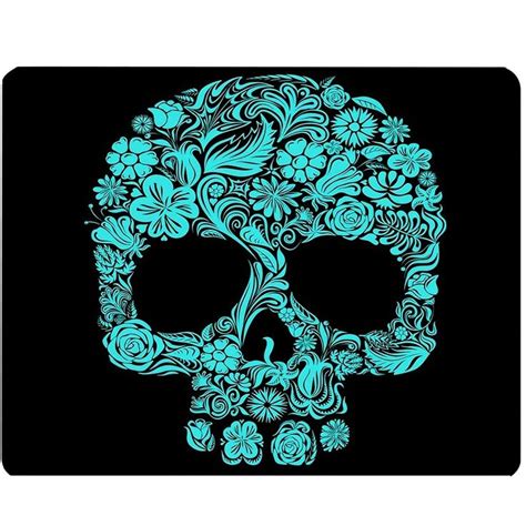 Skull Gaming Mousepad Green Black Sugar Skull Mouse Pad Mouse Mat For