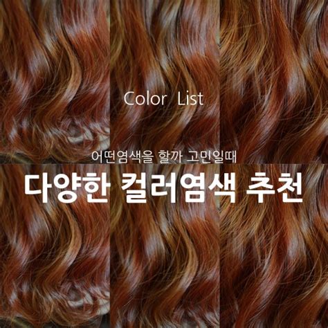 여자 염색 종류 9가지 염색 색깔 추천 네이버 블로그