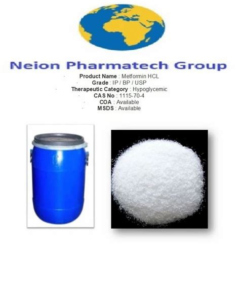 Ip Metformin Hcl Powder At ₹ 200kg In Vadodara Id 2855791805955