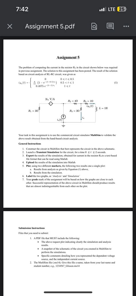 Solved The Problem Of Computing The Current In The Resistor