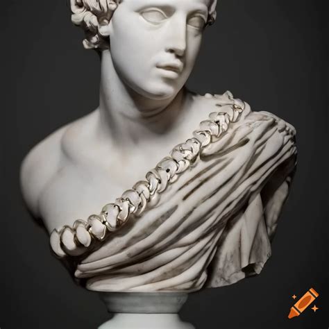 Marble Bust Wearing A Cuban Chain On Craiyon