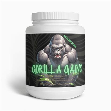 Gorilla Gains Vegan Pea Protein Isolate Chocolate Musclemonkey