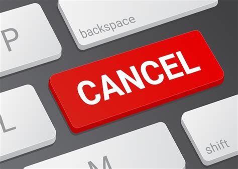 Premium Vector Closeup Of The Cancel Button On A Realistic White Modern Keyboard Illustration