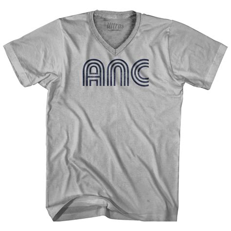 Anchorage Anc Airport Adult Tri Blend V Neck T Shirt Cool Grey