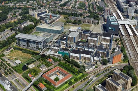 Aerophotostock Leiden Luchtfoto Lumc Stationsgebied Leiden Centraal