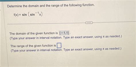 Solved Determine the domain and the range of the following | Chegg.com