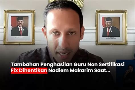 Tok Tambahan Penghasilan Guru Non Sertifikasi Fix Dihentikan Oleh