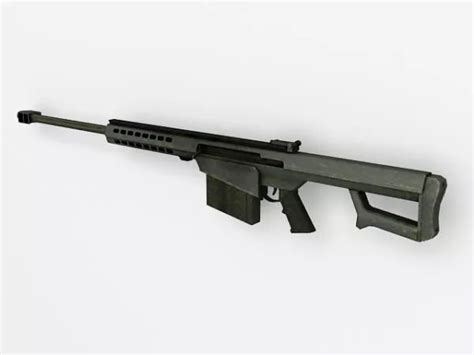 Barrett M Antimaterieel Geweervrij D Model Fbx Max Vray