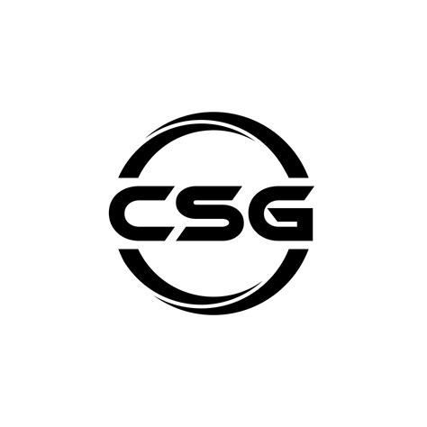 Csg Letter Logo Design In Illustration Vector Logo Calligraphy