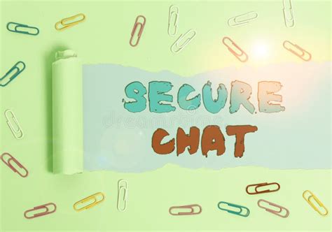 Conceptual Hand Writing Showing Secure Chat Business Photo Showcasing